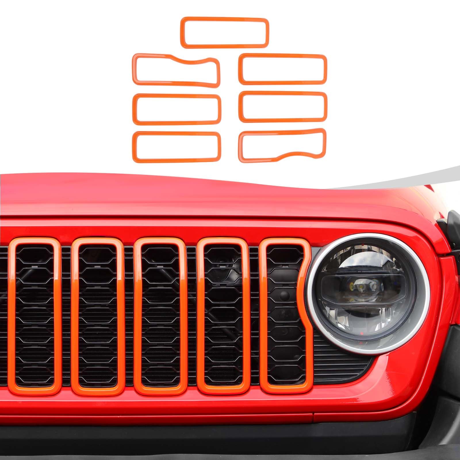 Amazon.com: SQQP Front Grill Insert Grille Inserts Cover Kit 7Pcs ...