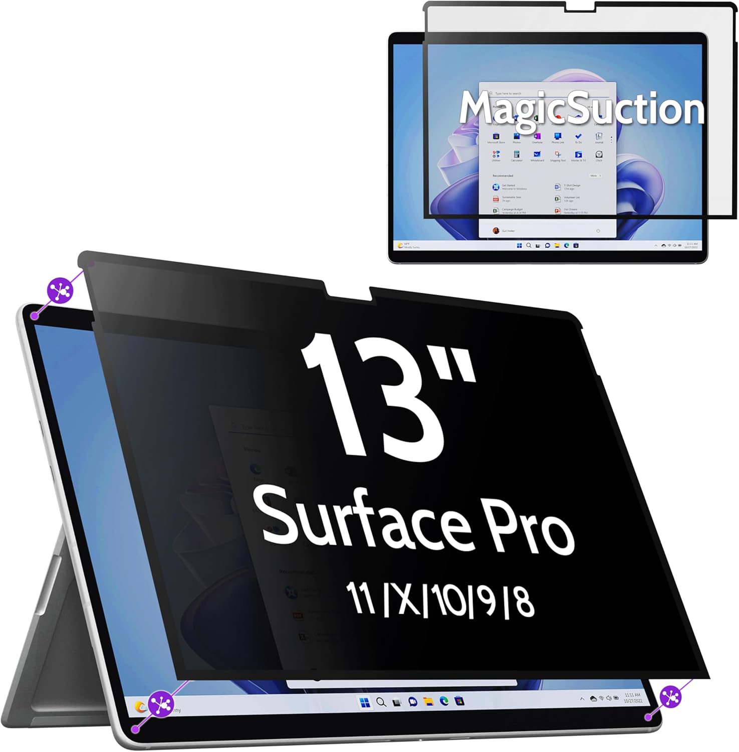 Amazon.com: Peslv Privacy Screen for 13 Inch Surface Pro 11/10/9/8/X ...