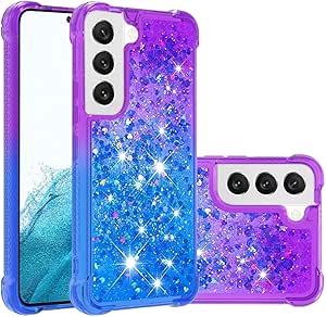 Amazon.com: Nadoli Sparkle Floating Liquid Case for Samsung Galaxy S24,Quicksand Bling Glitter ...