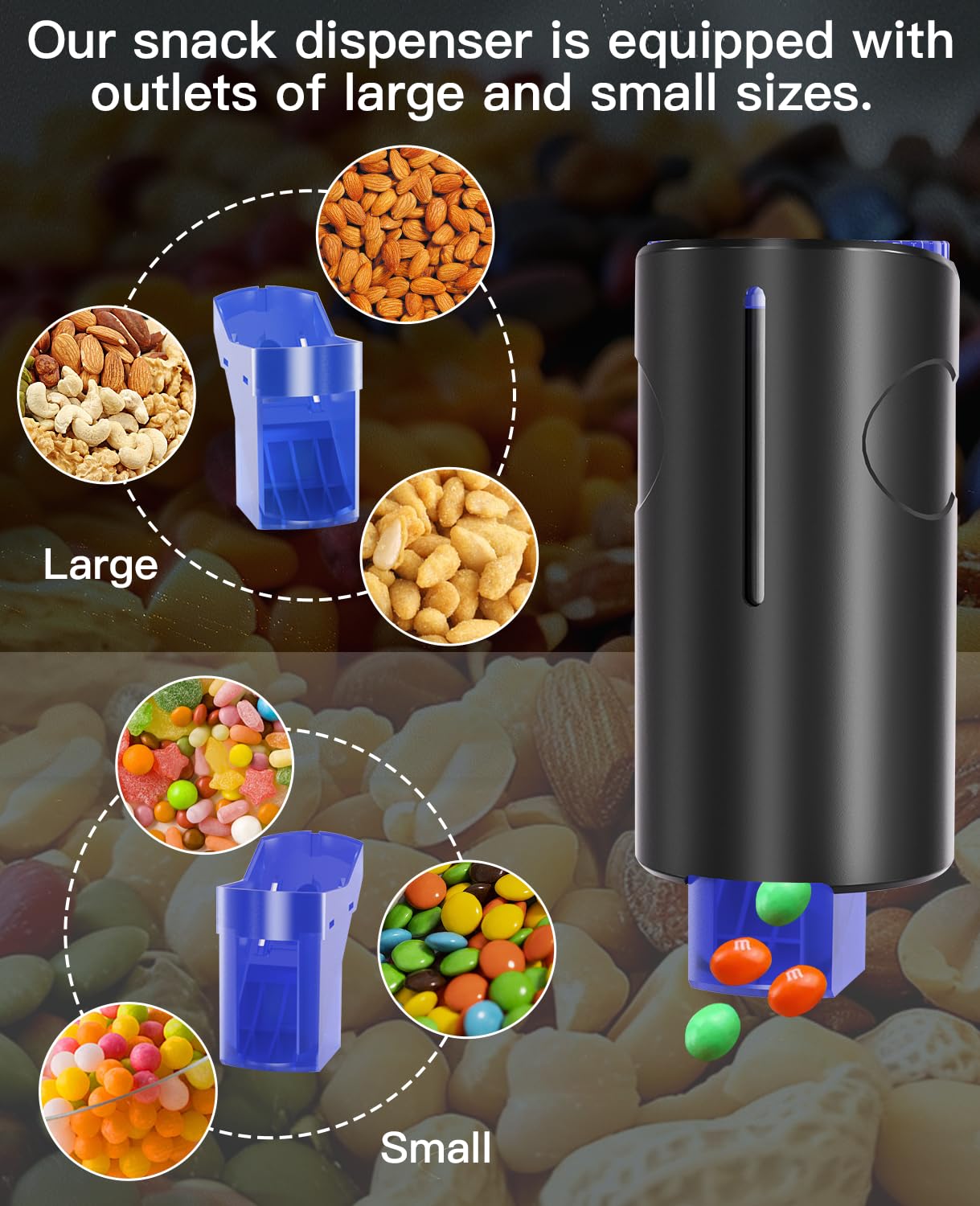 Shinmax Snack Dispenser, Portable Snack Dispenser Nuts Snack Dispenser ...