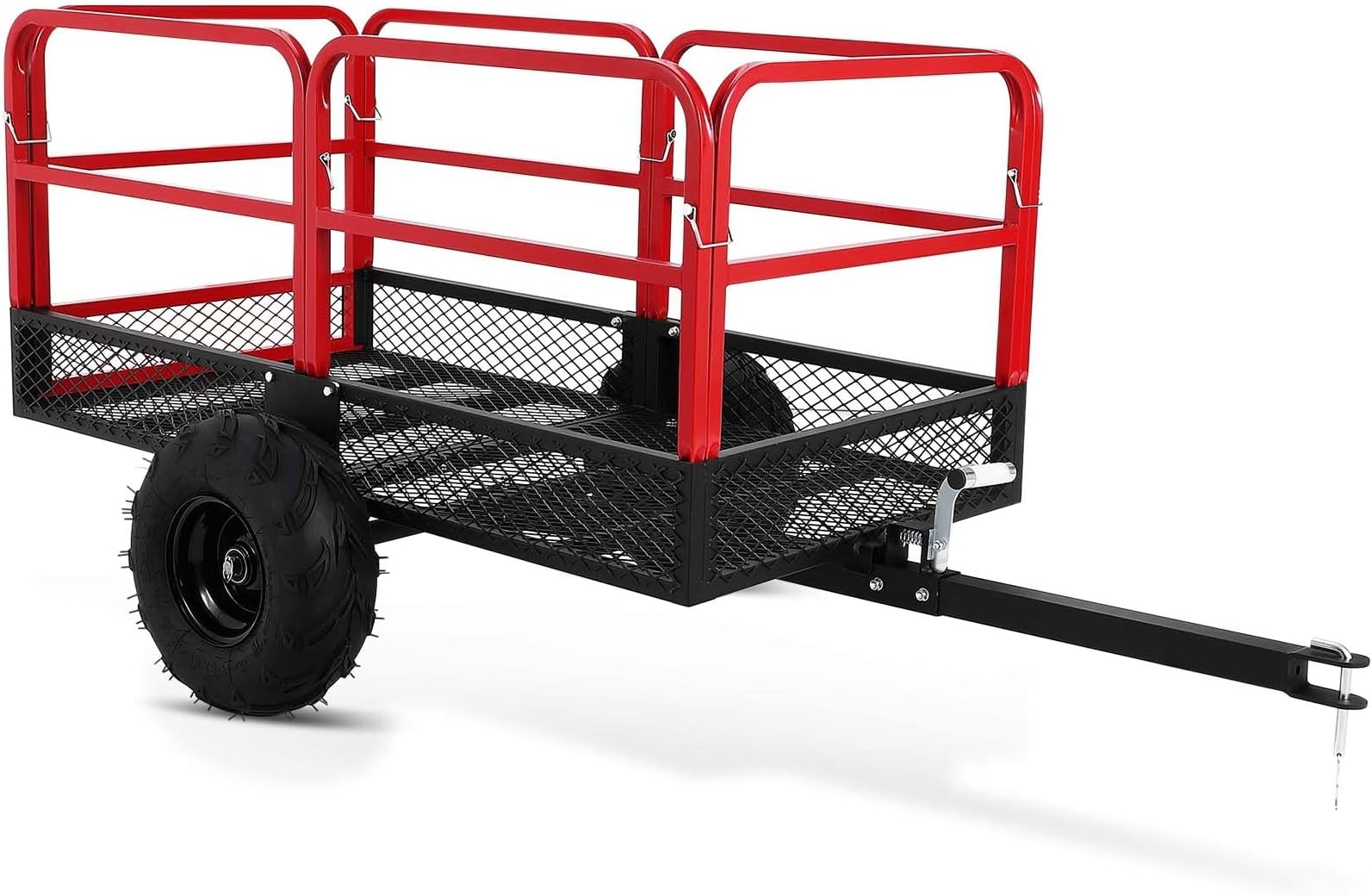 Amazon.com : ATV Trailer Garden Dump Cart Tow Behind, 1500 LBS 22 Cubic ...