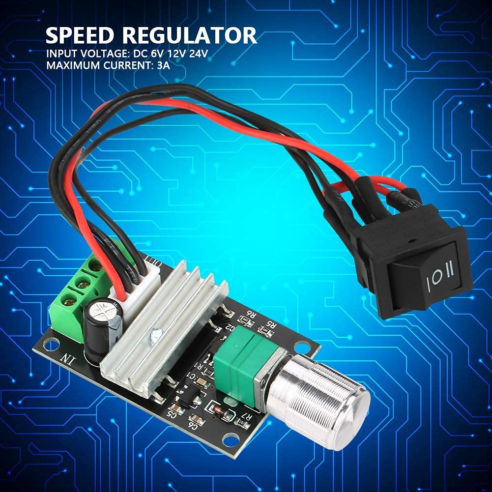 Buy DC Motor Speed Controller,3A 6V 24V 12V PWM Motor Controller ...