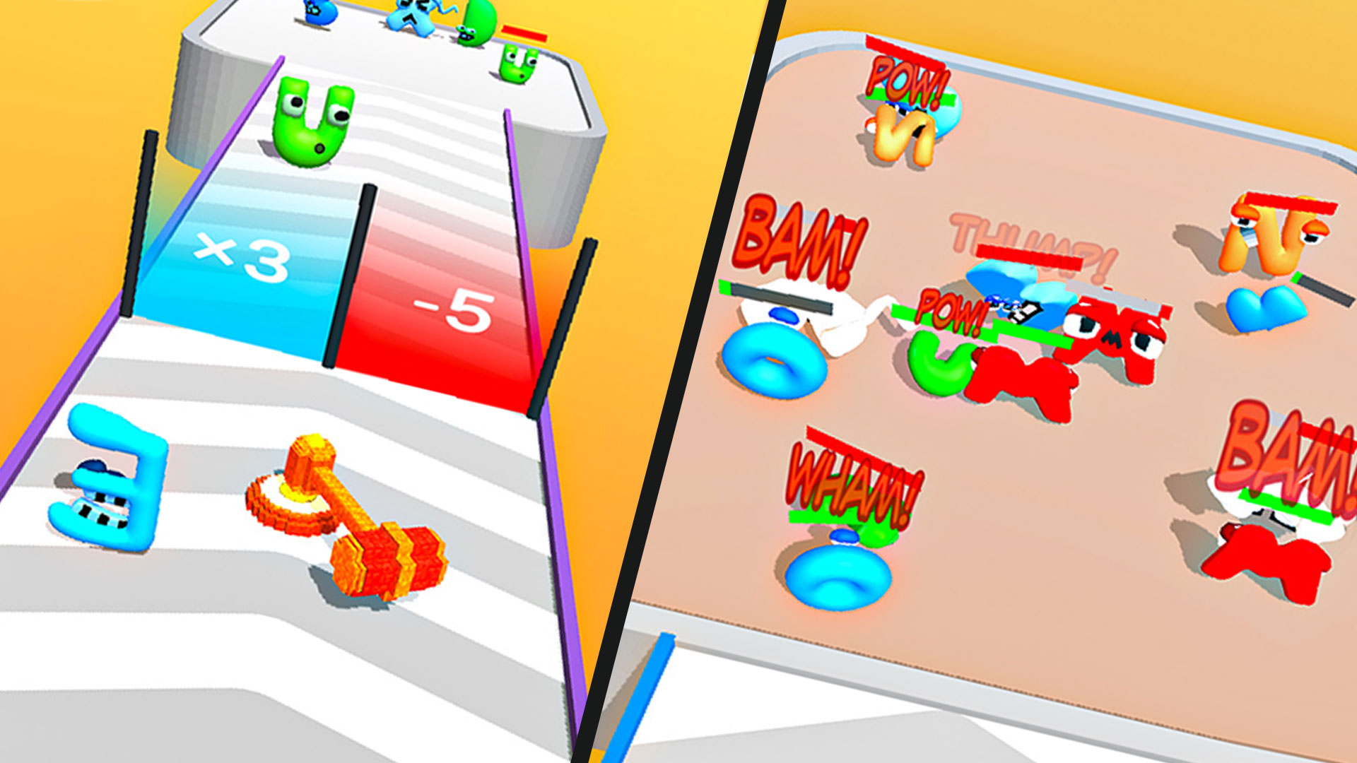 Alphabet Monster Merge Master: ABC Lore Run Merge & Fight 3D - Letter ...