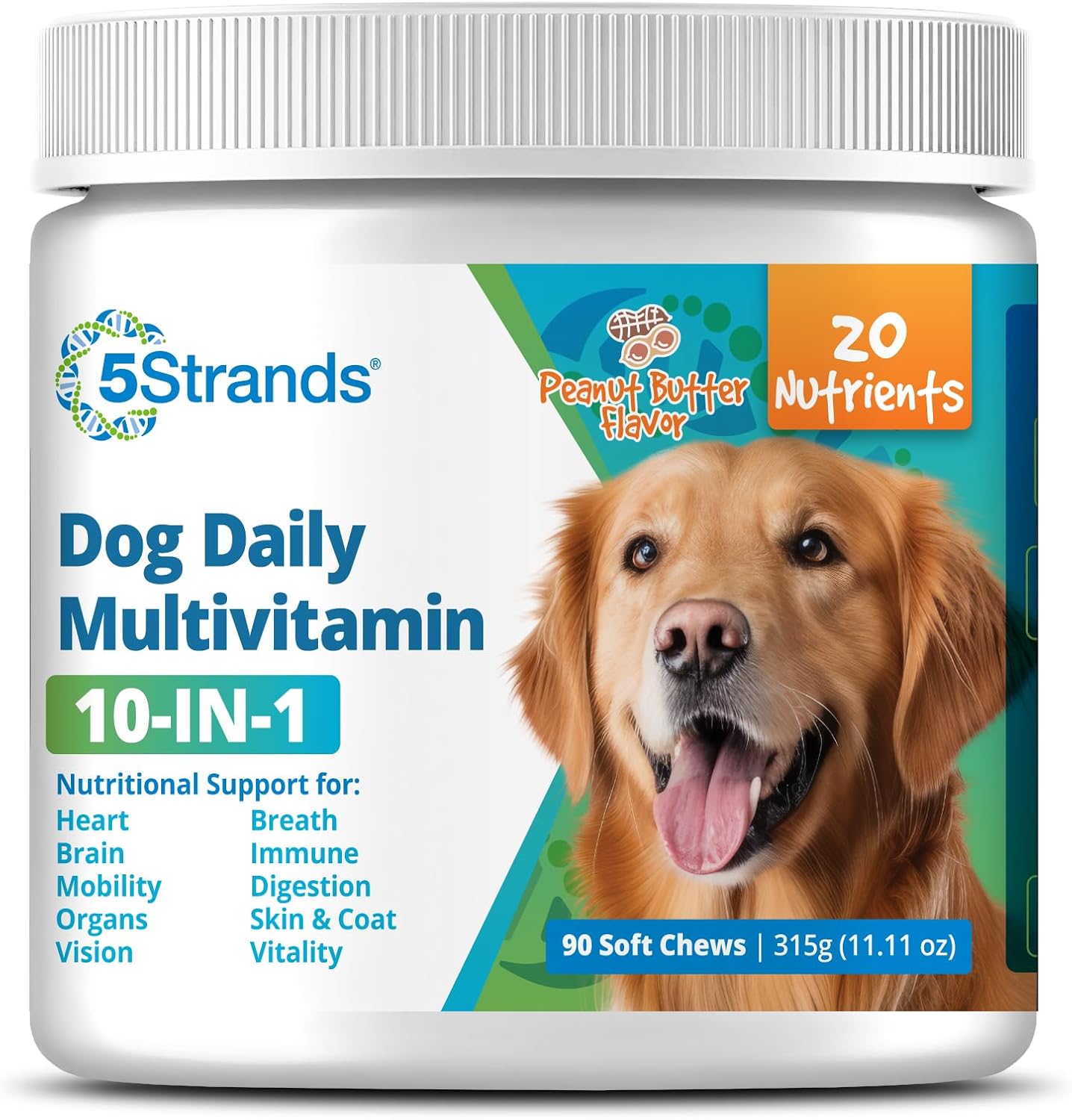 Amazon.com : 5Strands Dog Multivitamin Chews, 10-in-1, Vitamins ...