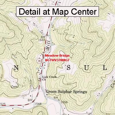 Amazon.com : USGS Topographic Quadrangle Map - Meadow Bridge, West ...