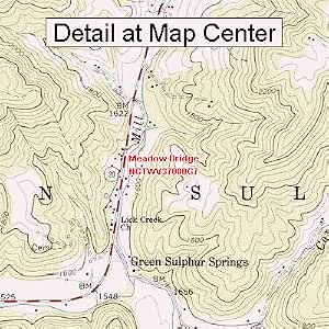Amazon.com : USGS Topographic Quadrangle Map - Meadow Bridge, West ...