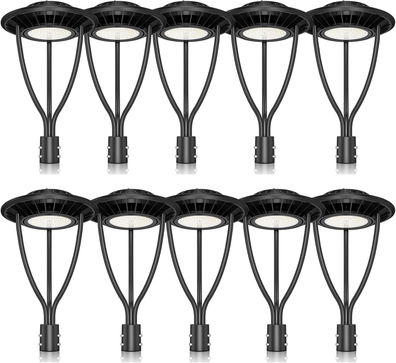 ADUB 10 Pack 80W LED Post Top Light, Dusk to Dawn LED Pole Light ...