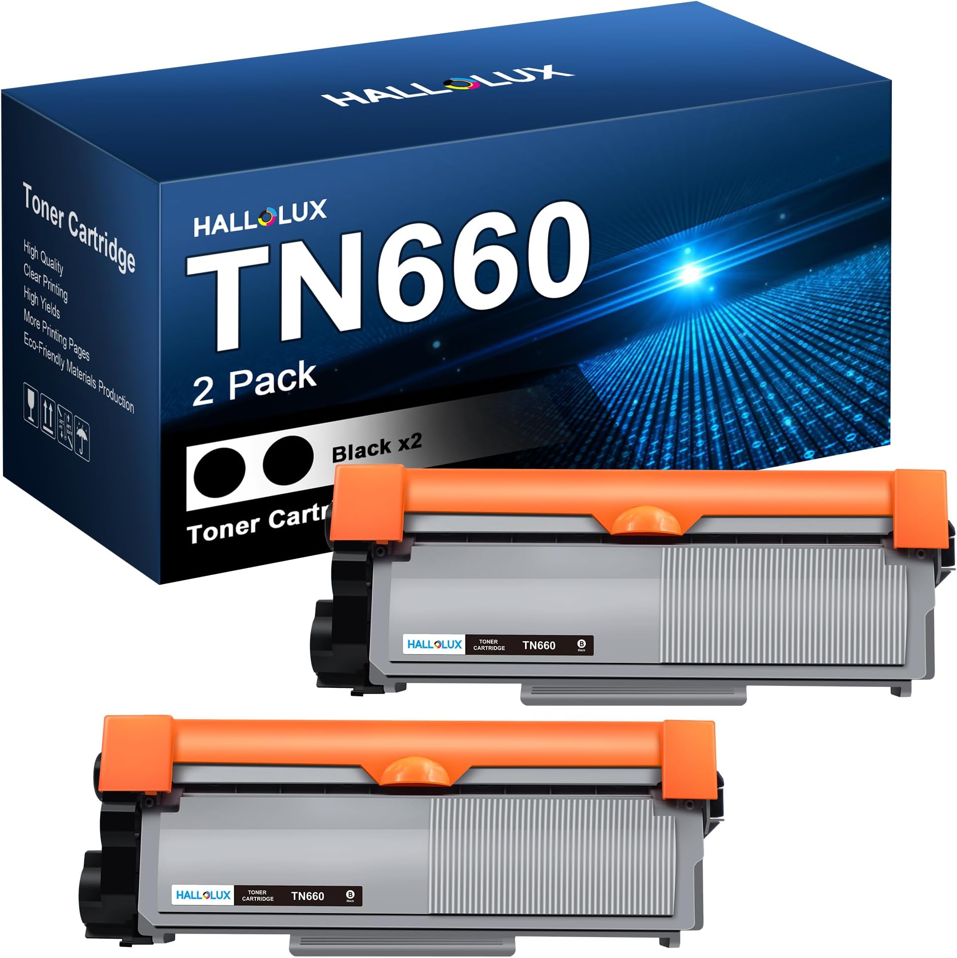 Brother Genuine High Yield Toner Cartridge, TN660, Replacement Black ...