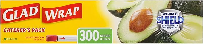 Glad Wrap, 300 Metre Clear Cling Wrap, BPA-Free, Microwave Ready, 300m ...