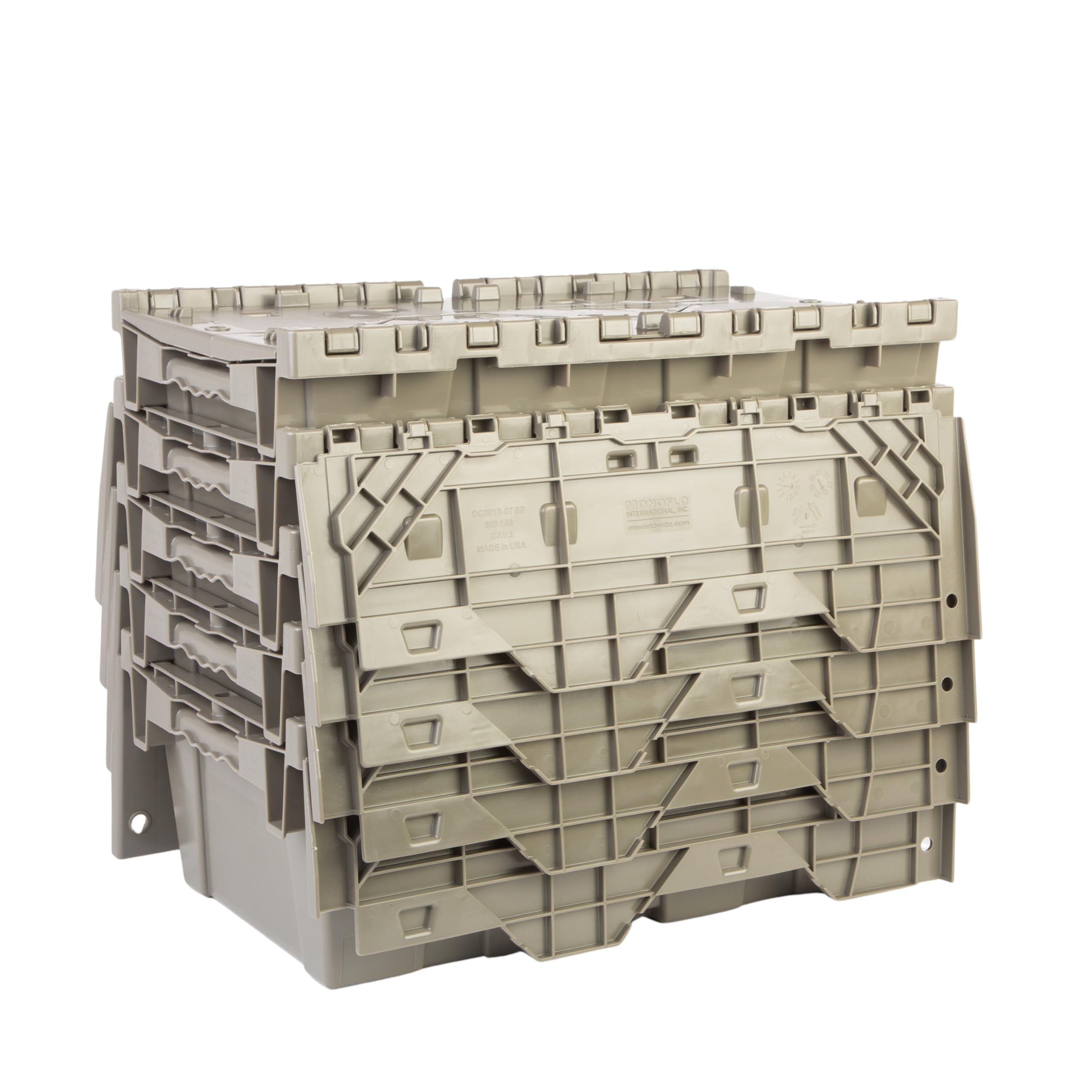 Heavy Duty Storage Containers With Hinged Lids Organization Hudson ...