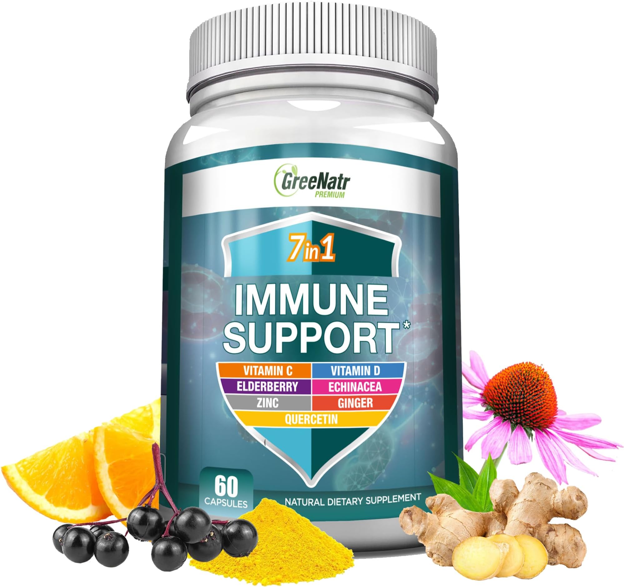 Amazon.com: BoostNow 14-in-1 Immune Support Capsules - Enhanced with Vitamin C, D-3, Zinc ...
