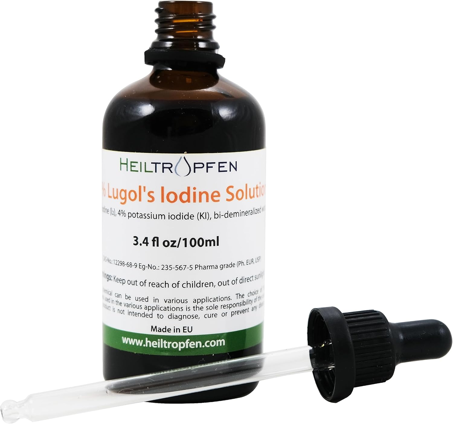Lugol's Solution 3.4 Oz - 100 ml | 6% Strength Liquid Formulation ...
