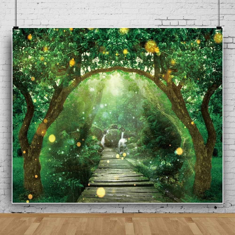 Amazon.com : Fairy Forest Backdrop 10x8ft Girls Wonderland Birthday ...