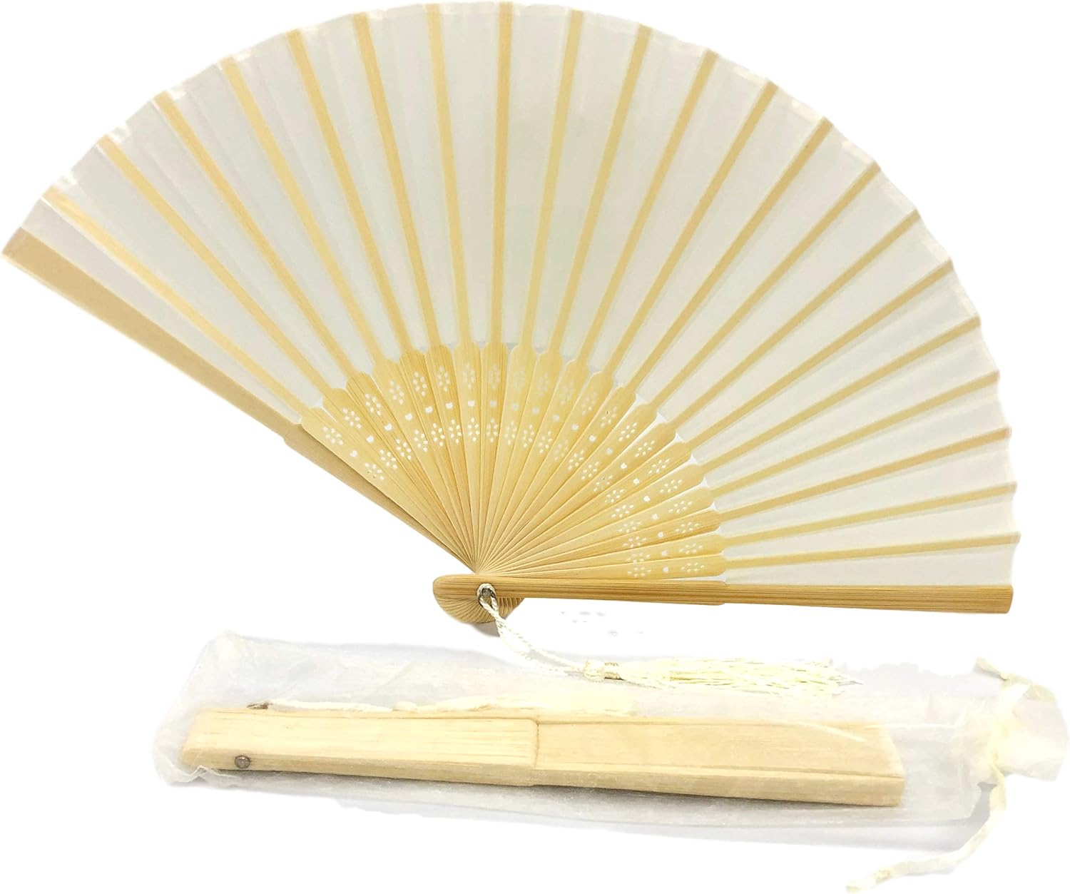 Amazon.com: Fabric Handheld Folding Hand Fan With a Tassel Grade A ...