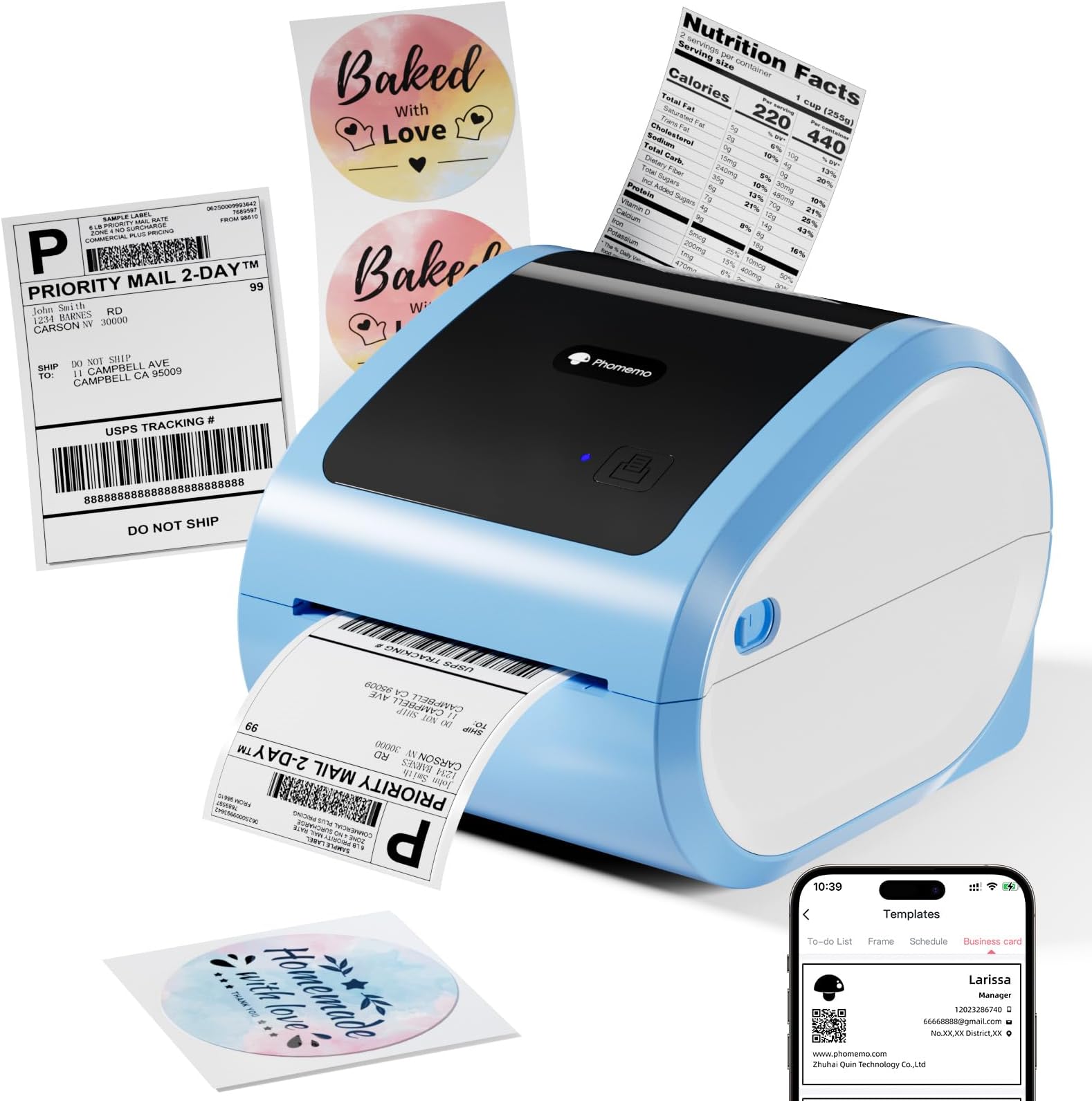 Phomemo 241BT Thermal Label Printer, Bluetooth Wireless 4X6 Shipping ...