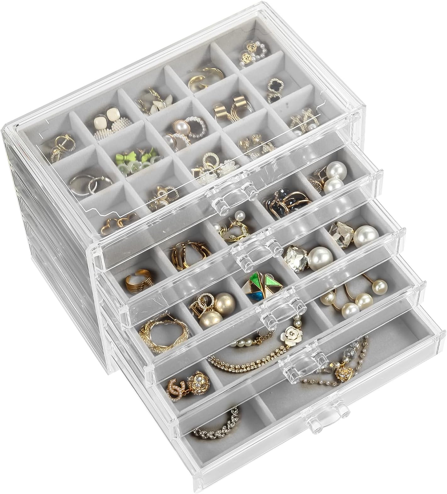 Amazon.com: 5 Tray Jewelry Gemstone Bead Organizer Storage Case ...