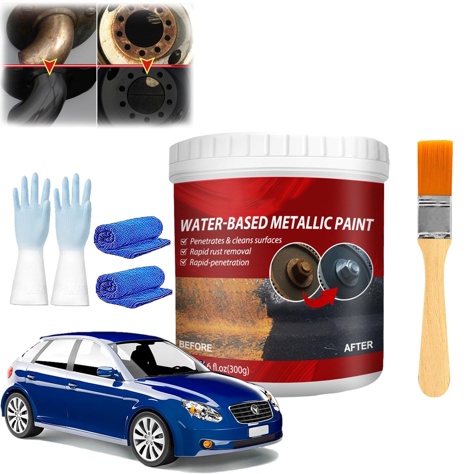 Amazon.com: Rust Removal Converter Metallic Paint, Rust Remover ...