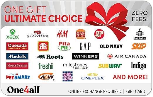 One4All Ultimate eGift : Amazon.ca: Gift Cards
