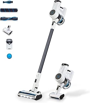 Amazon.de: hoogo Akku Staubsauger S4 2in1 | 400W | 23.000 Pa | beutellos kabellos | Laufzeit bis ...