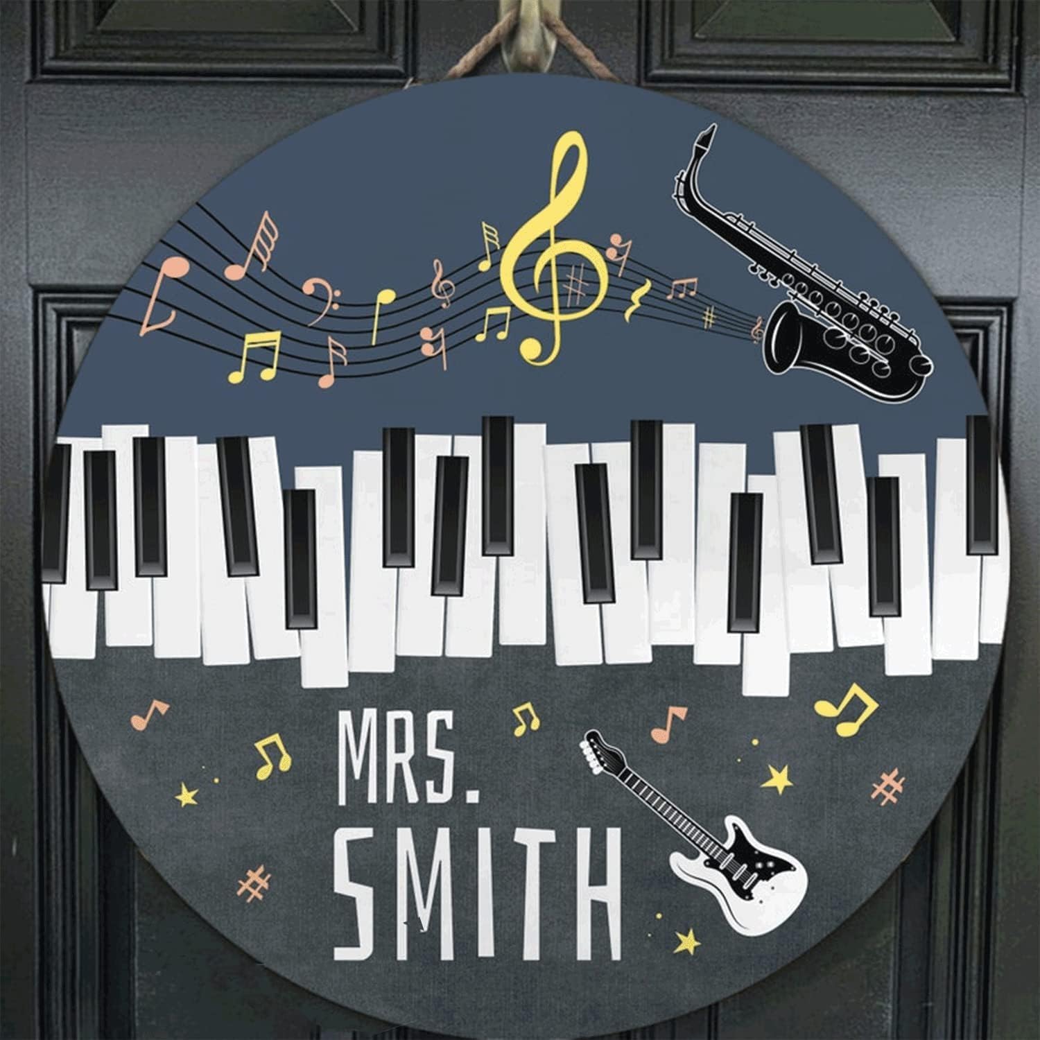 Amazon.com: Personalized Music Classroom Door Sign for Classroom ...
