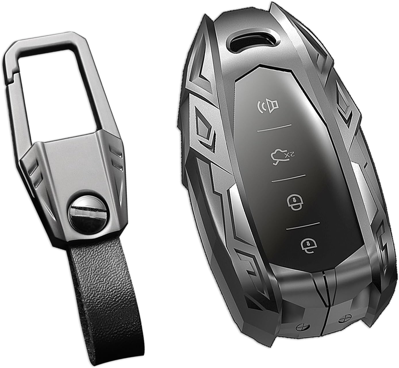 Amazon.com: Ocezbiis For Chevrolet Key Fob Cover,Keychain,Zinc Alloy ...