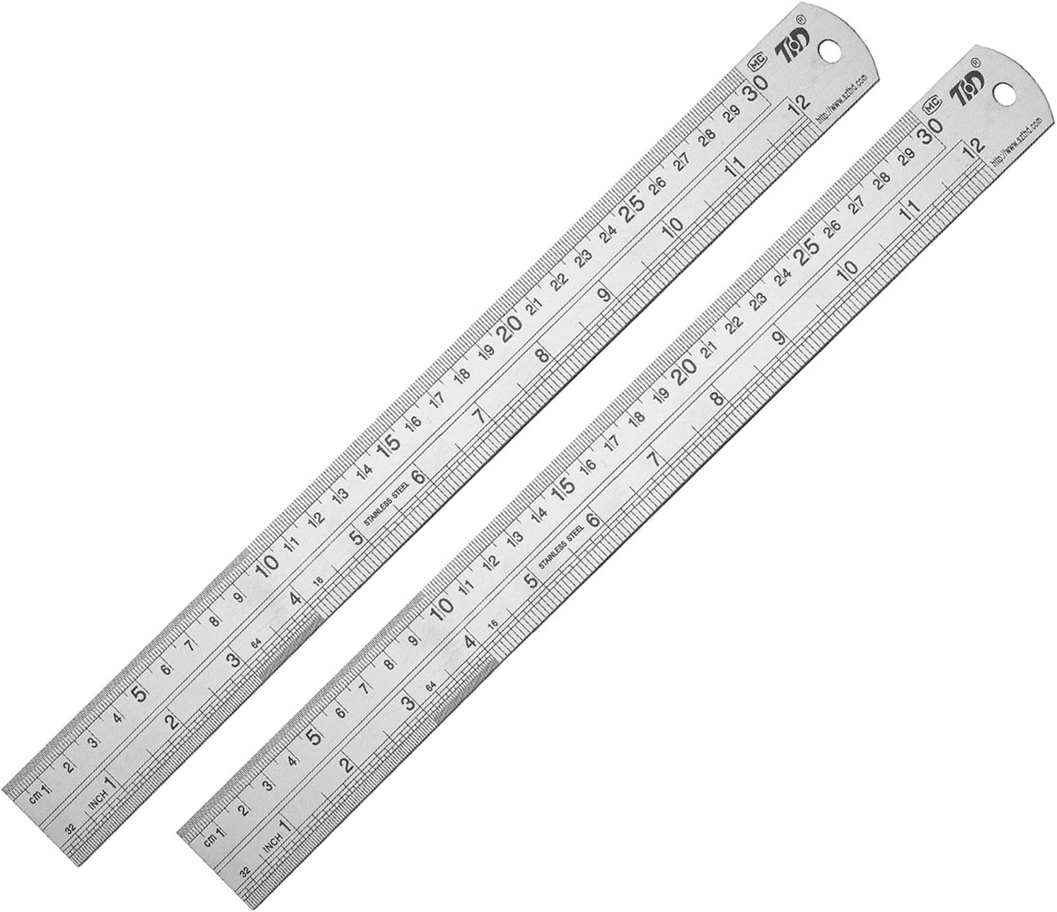 Amazon.com: Stainless Steel Rulers, Nonslip Skidbase Metal Ruler, 12 ...