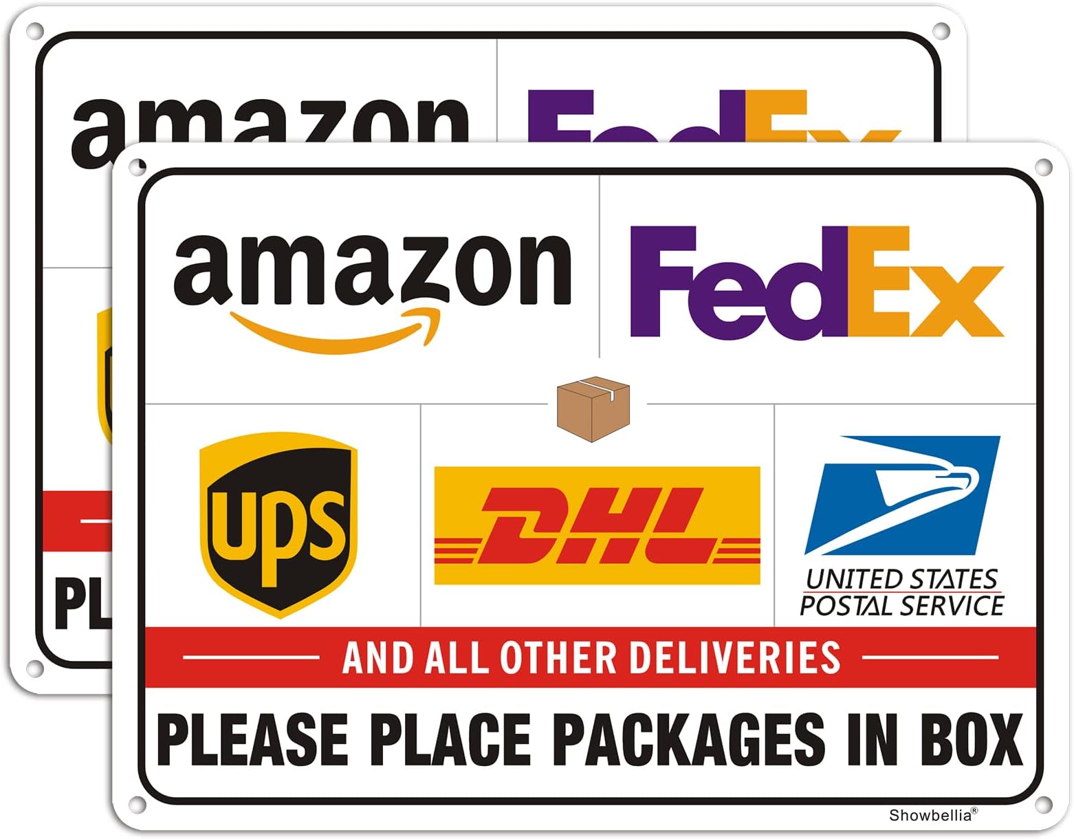 Amazon.com: Sicol Plus Package Delivery Box Sign, Rust Free Aluminum 0 ...