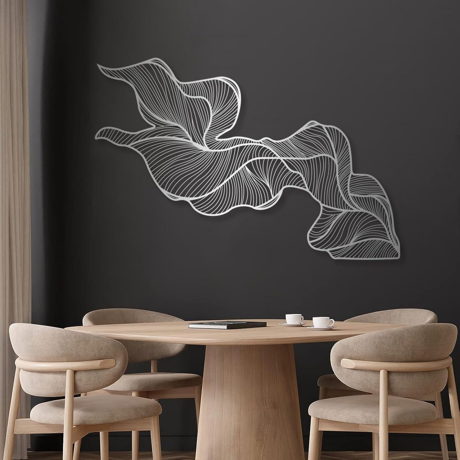 Amazon.com: Abstract Metal Wall Art, Lines Metal Wall Art, Modern ...