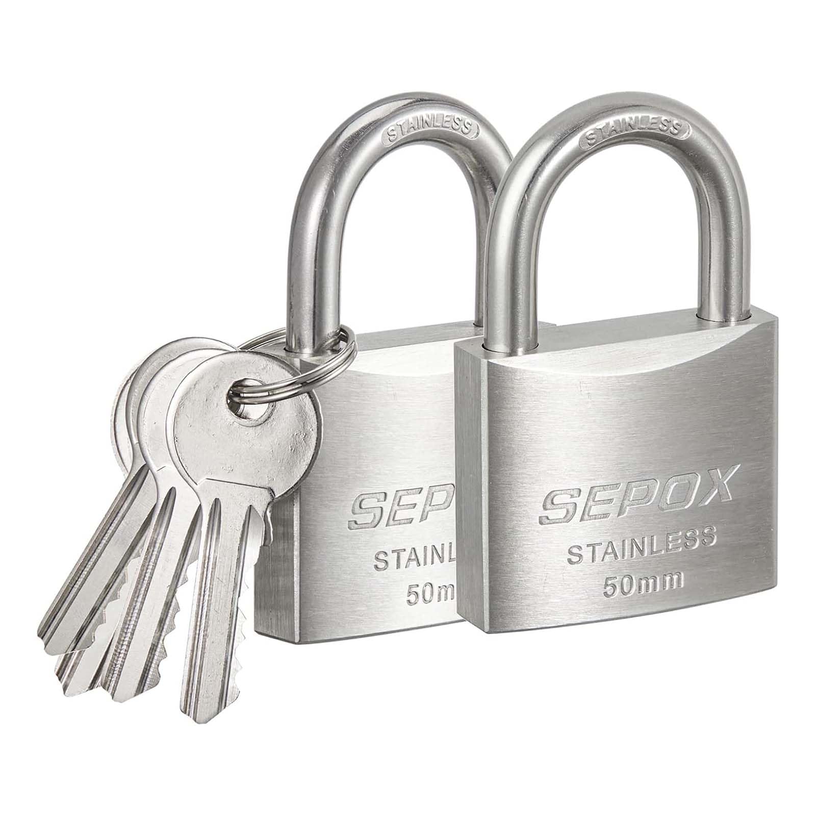 SEPOX Large Keyed Alike Outdoor Padlocks with Stainless Steel Shackle ...