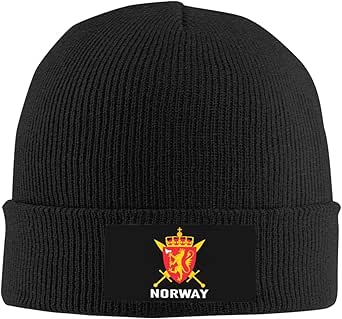 Beanie Knit Hat Coat of Arms of Norway Flag Norse Norwegians Emblem ...