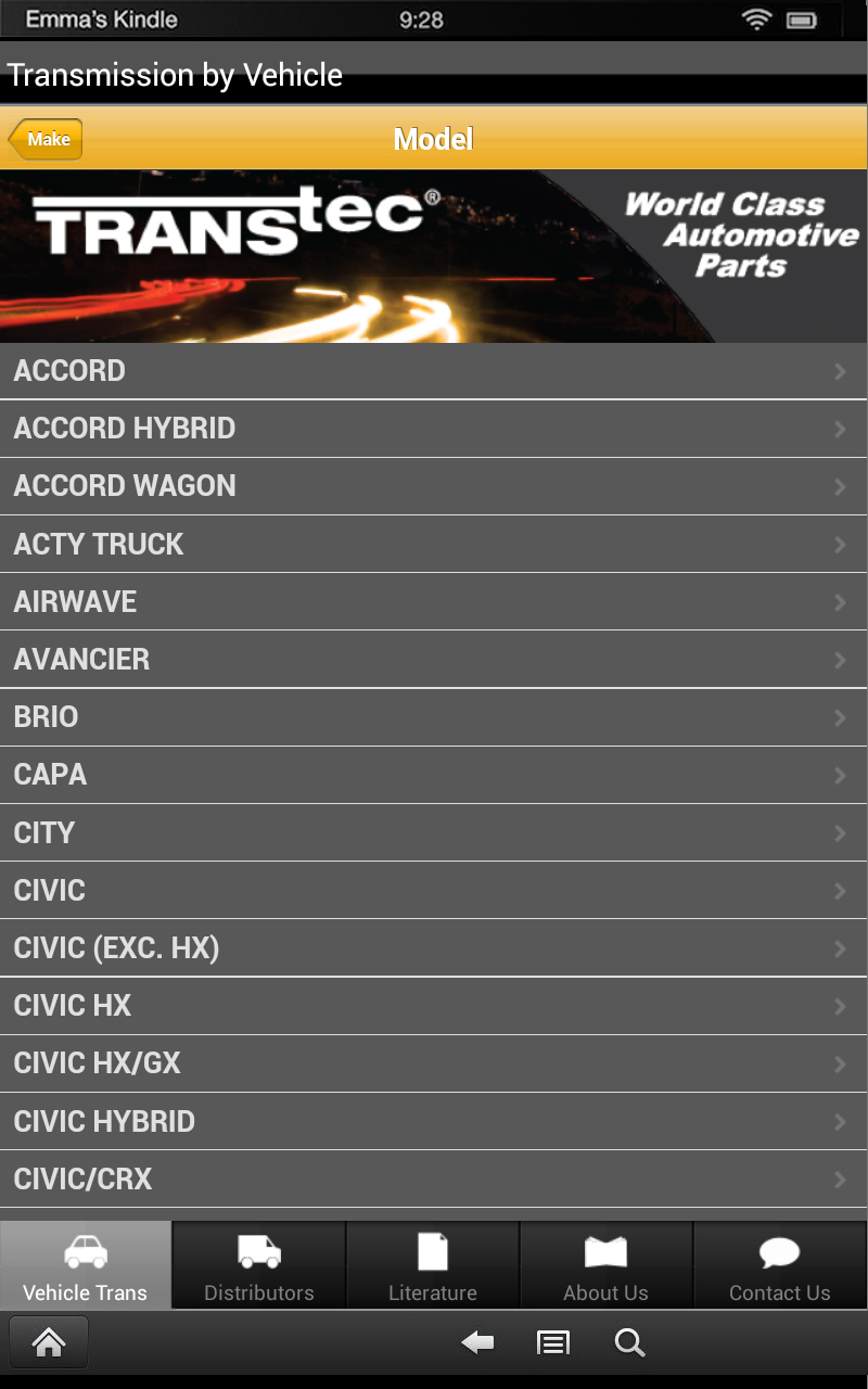 TransTec® Transmission-by-Vehicle Guide (Kindle Tablet Edition) - App ...