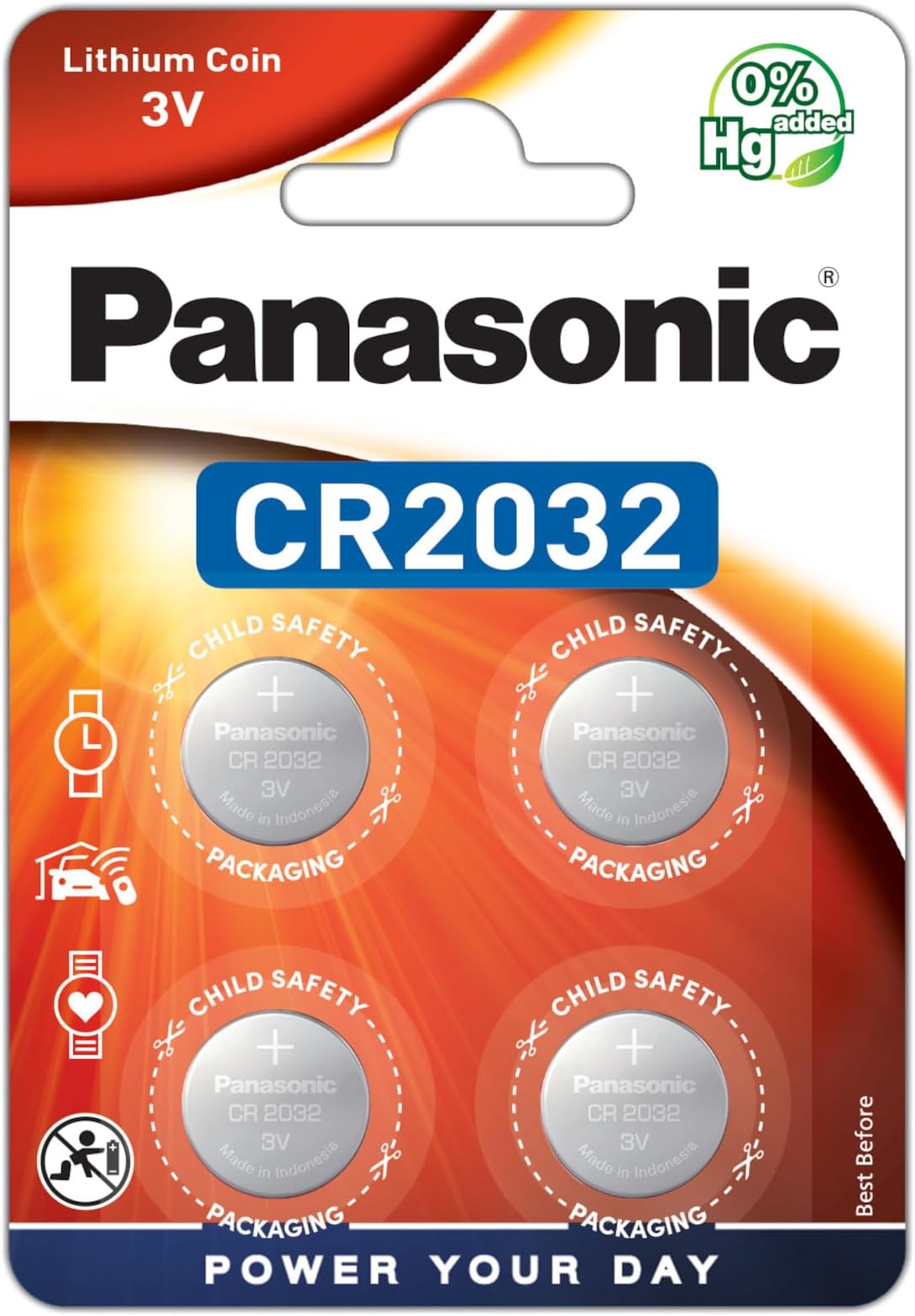 Panasonic CR2032 Lot de 10 piles bouton au lithium 3,0 V : Amazon.ca: Santé et Soins personnels