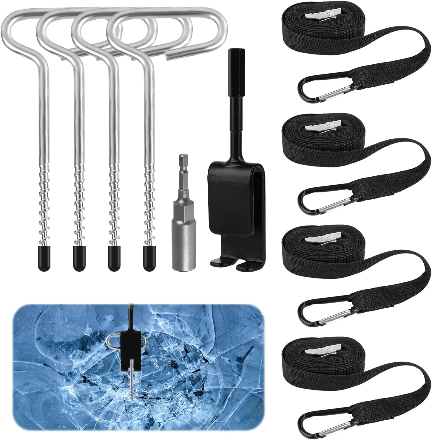 Amazon.com : 10pcs Ice Anchor Tool, Universal Ice Anchor Drill Adapter ...