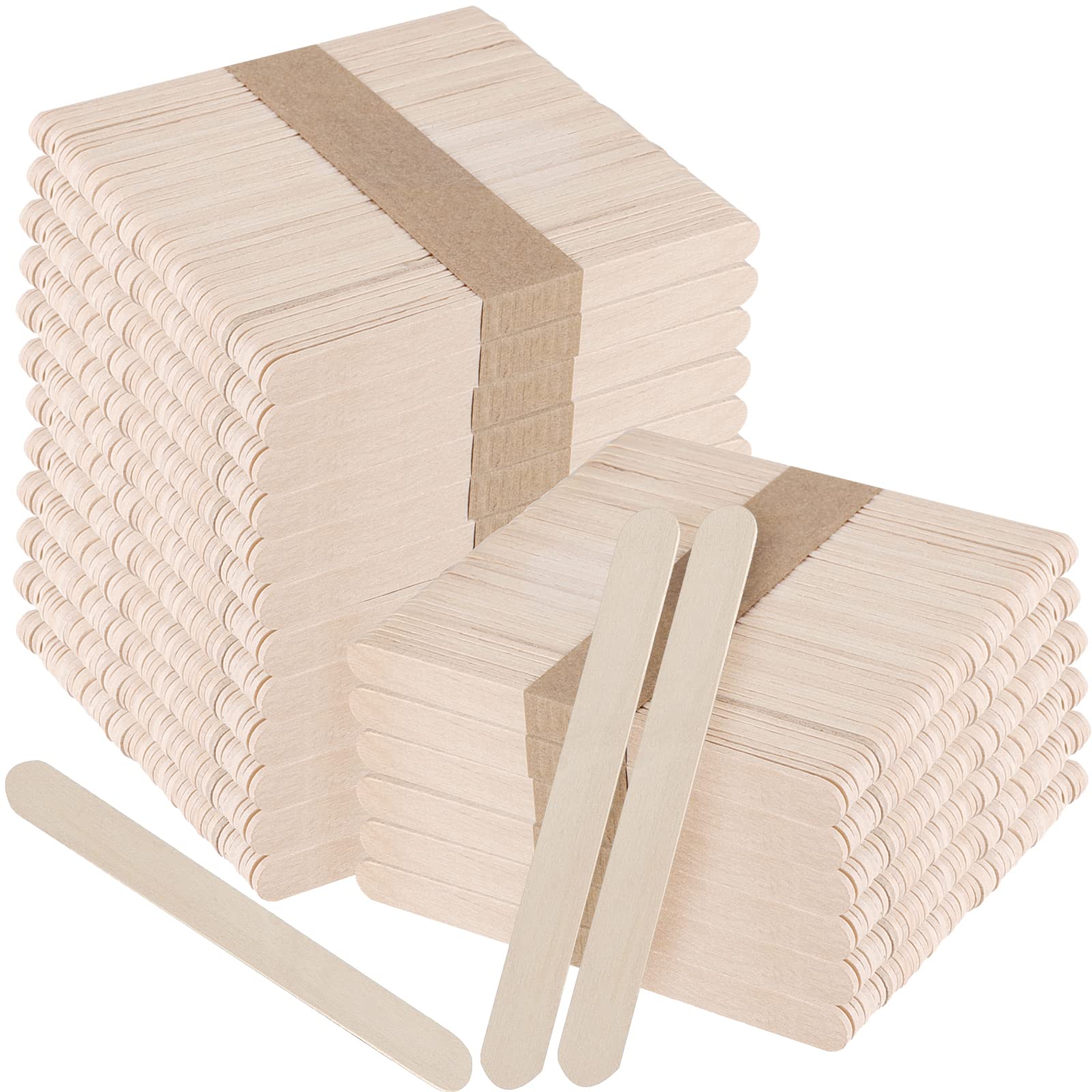 JEUIHAU 1500 PCS 150 x 18 x 1.6 mm Jumbo Lollipop Sticks, Natural Lolly ...