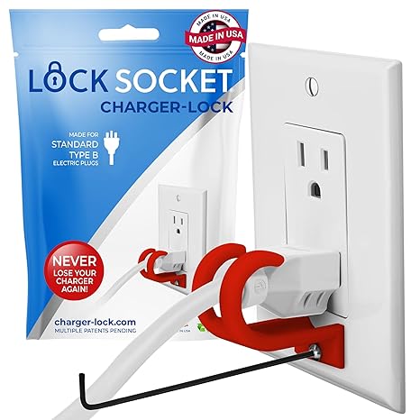 Amazon.com: Lock Socket 3 Prong Outlet Lock -RED - Anti Theft Locking ...