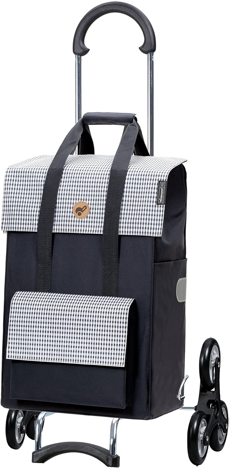 Andersen Shopping trolley Scala with bag Milla blue, Volume 49L, steel ...