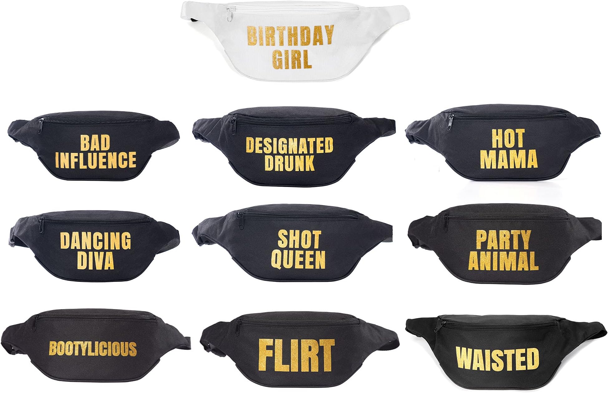 Amazon.com | Bachelorette Fanny Pack Set (12 pack) Includes Bride Fanny ...