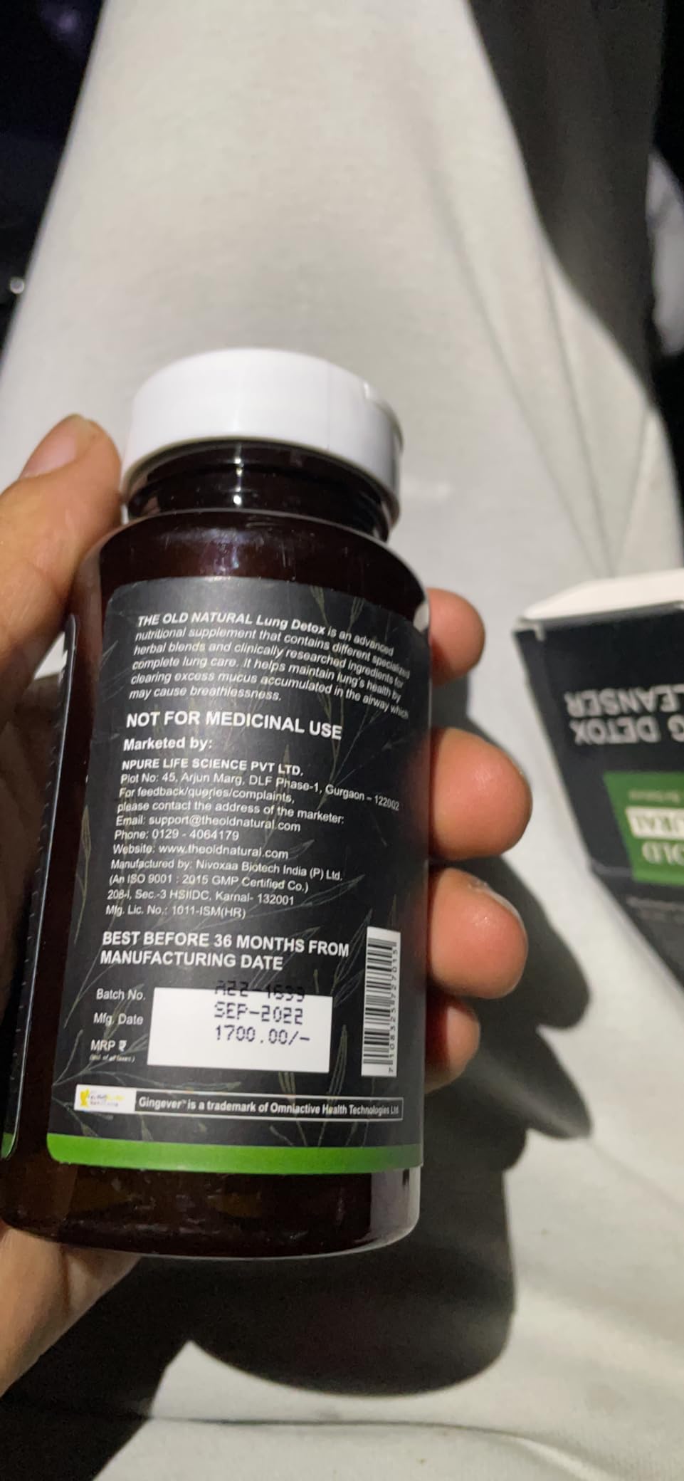 Buy The Old Natural 19 in 1 Lungs Detox for smokers & Pollution 60 Veg ...