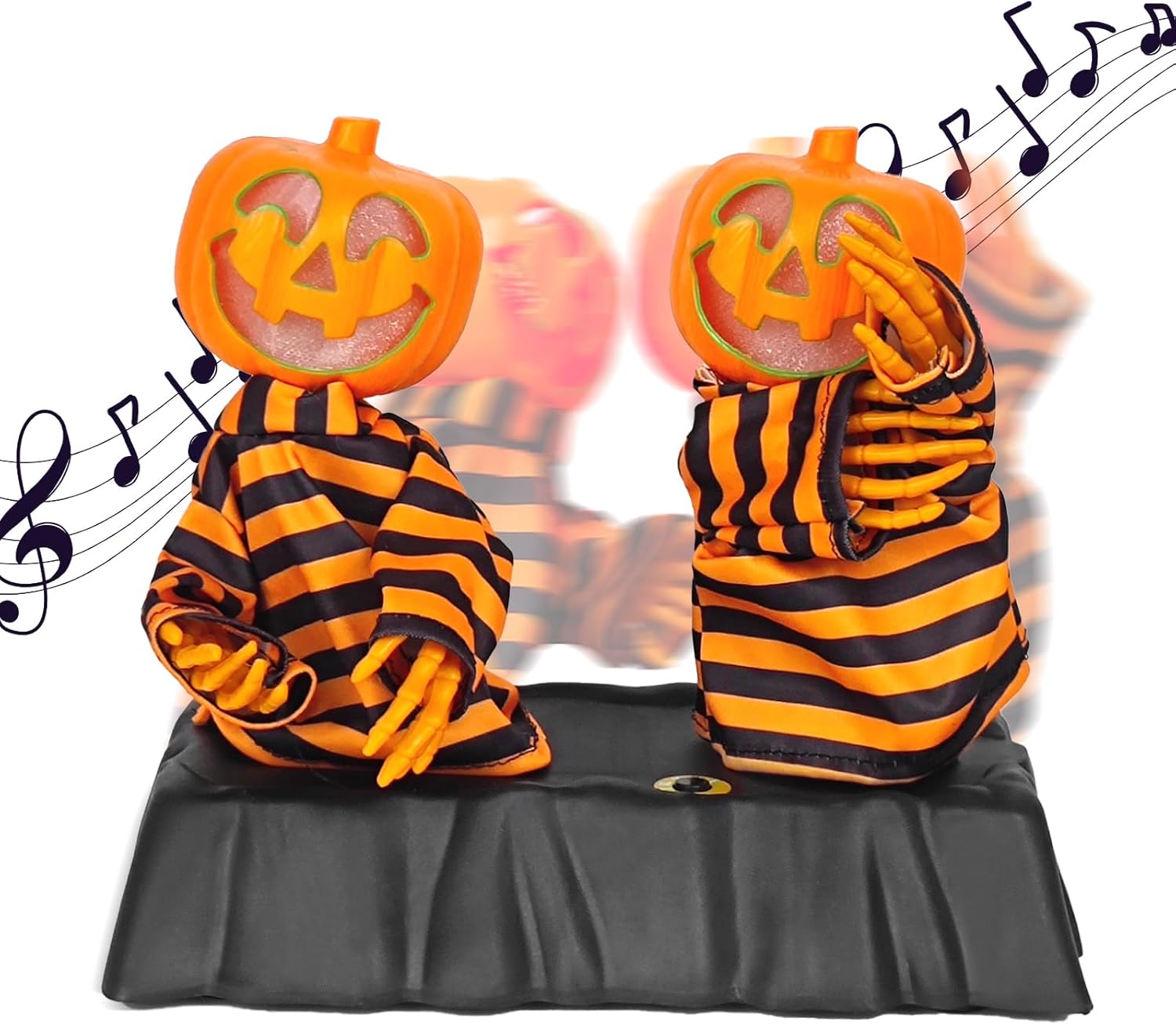 Amazon.com: GUAGUA Halloween Skeleton Dancing Pumpkins Mimicking Toy ...