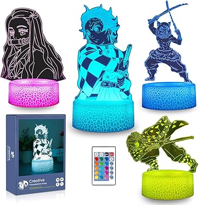 Kamado Nezuko 3D Illusion Demon Slayer Merch Night Light LED Anime Lamp ...