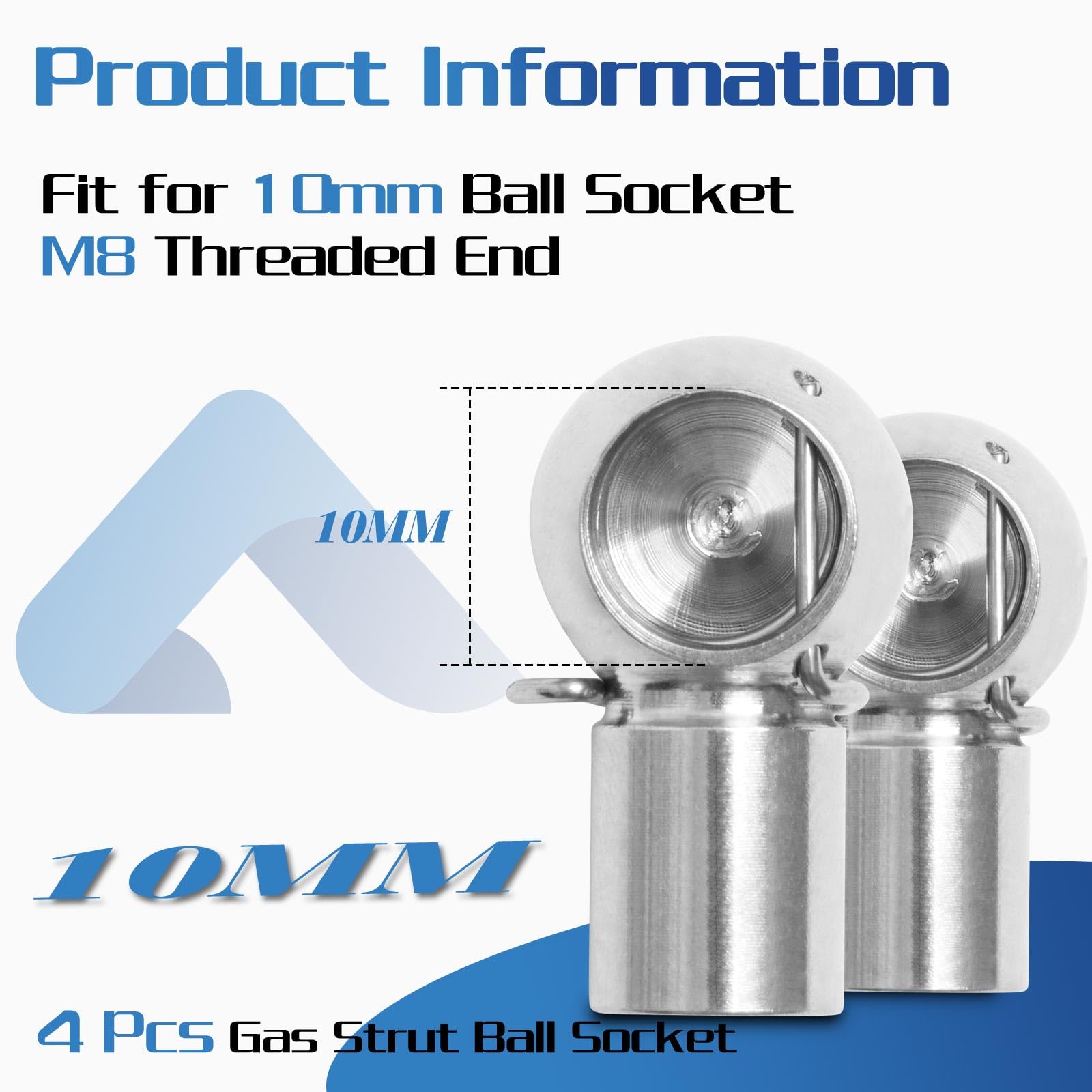 Snapklik.com : ARANA 10MM Stainless Ball Socket Steel Ball End Fittings