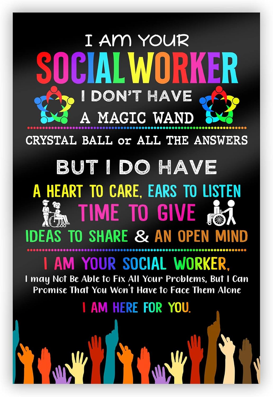 Amazon.com: Minitowz I am your social worker poster, Social Worker ...