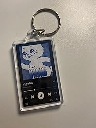 Amazon.com: KPOP Spotify Song Keychain | CUSTOM | Key chain + Add Charm ...