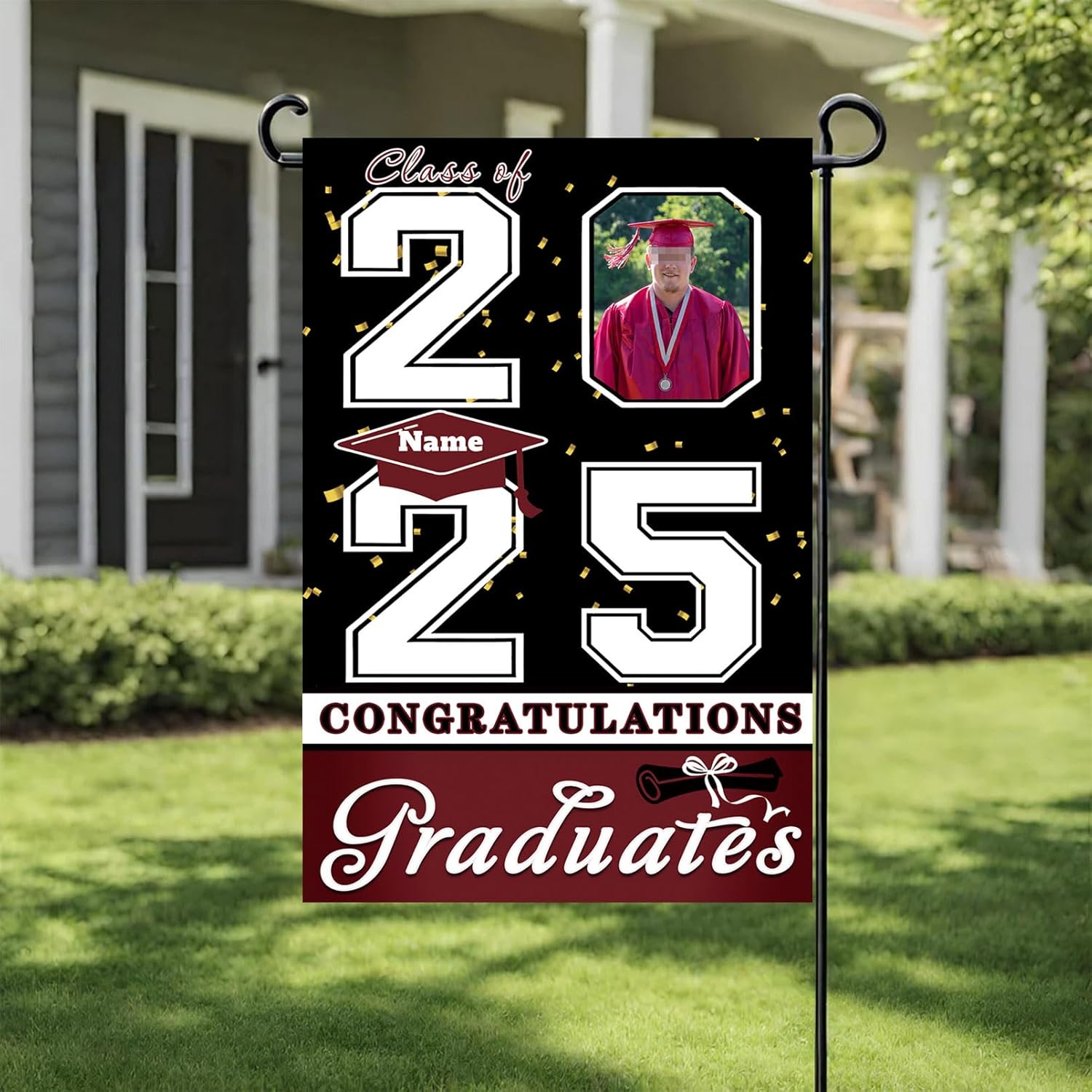 Amazon.com : Dicodes Personalized Graduation Garden Flag 2025 ...