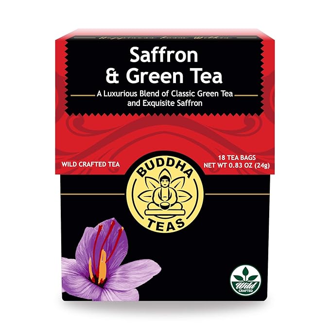 Amazon.com : Buddha Teas - Saffron & Green Tea - For Health & Wellbeing ...