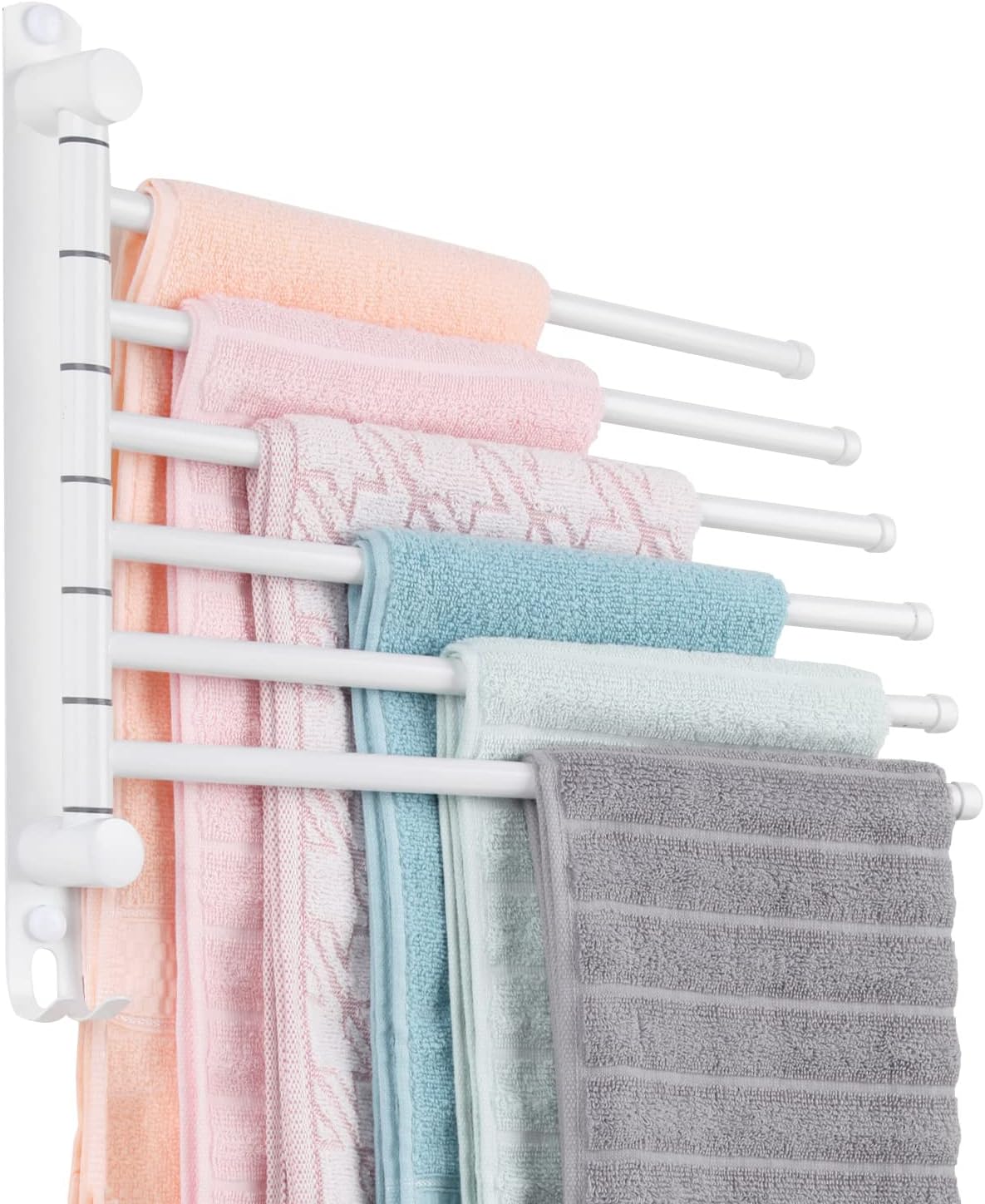 Swivel Bathroom Towel Rack Wall Mounted, SCDGRW Bathroom Towel Holder ...