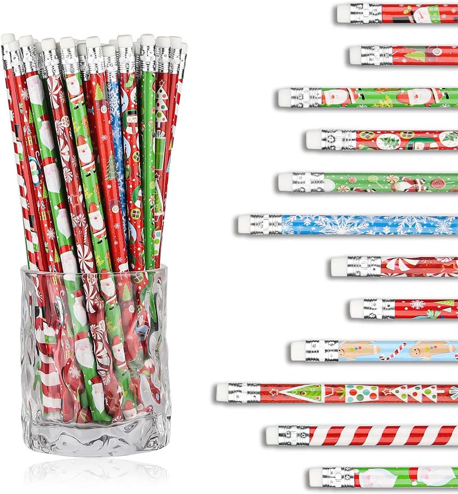 Amazon.com: Christmas Pencils for Kids Party Supplies Favors ...