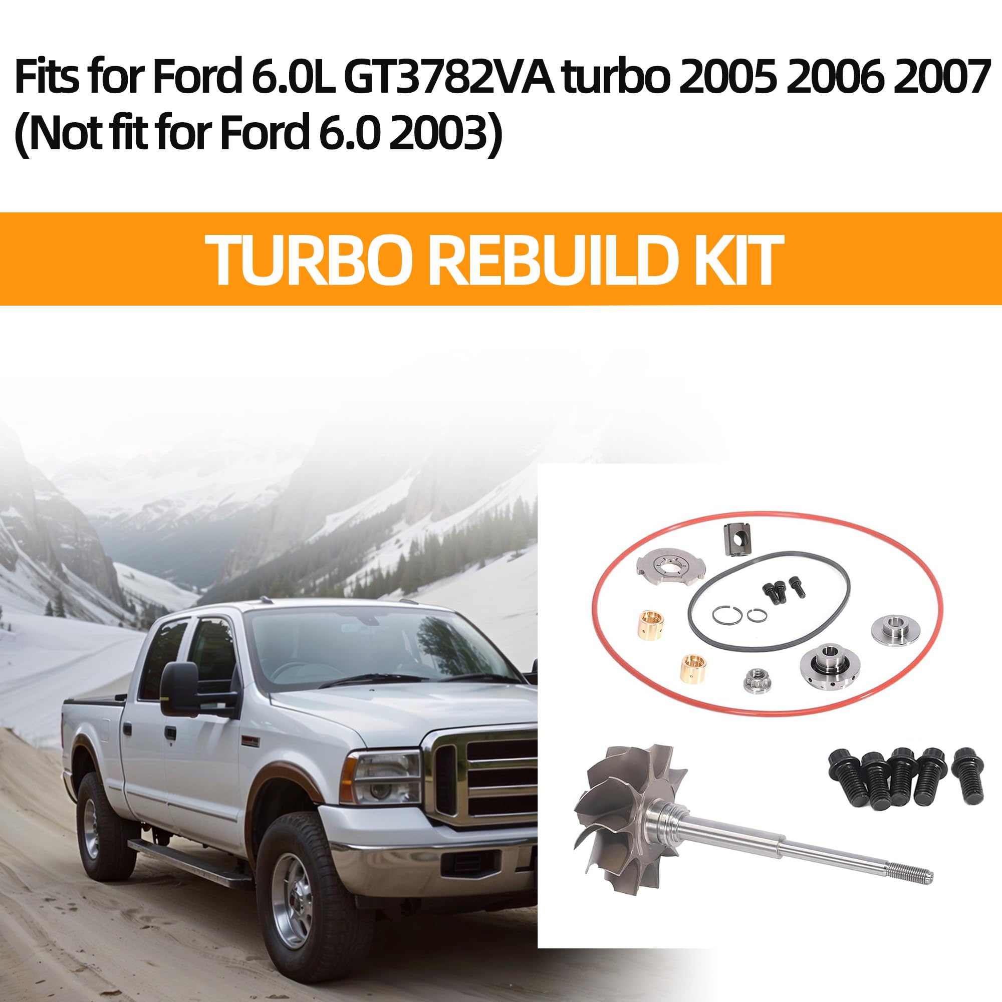 Snapklik.com : Turbo 10 Blade Turbine Wheel Rebuild Kit Fits For Ford ...