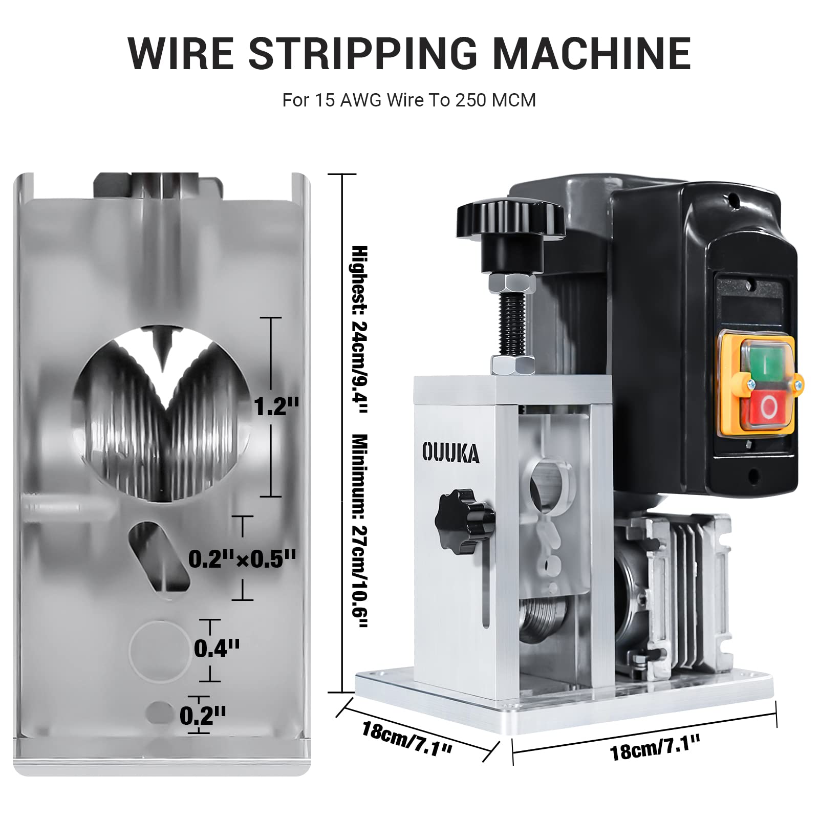OUUKA Electric Automatic Wire Stripping Machine,Stripping Scrap Copper ...
