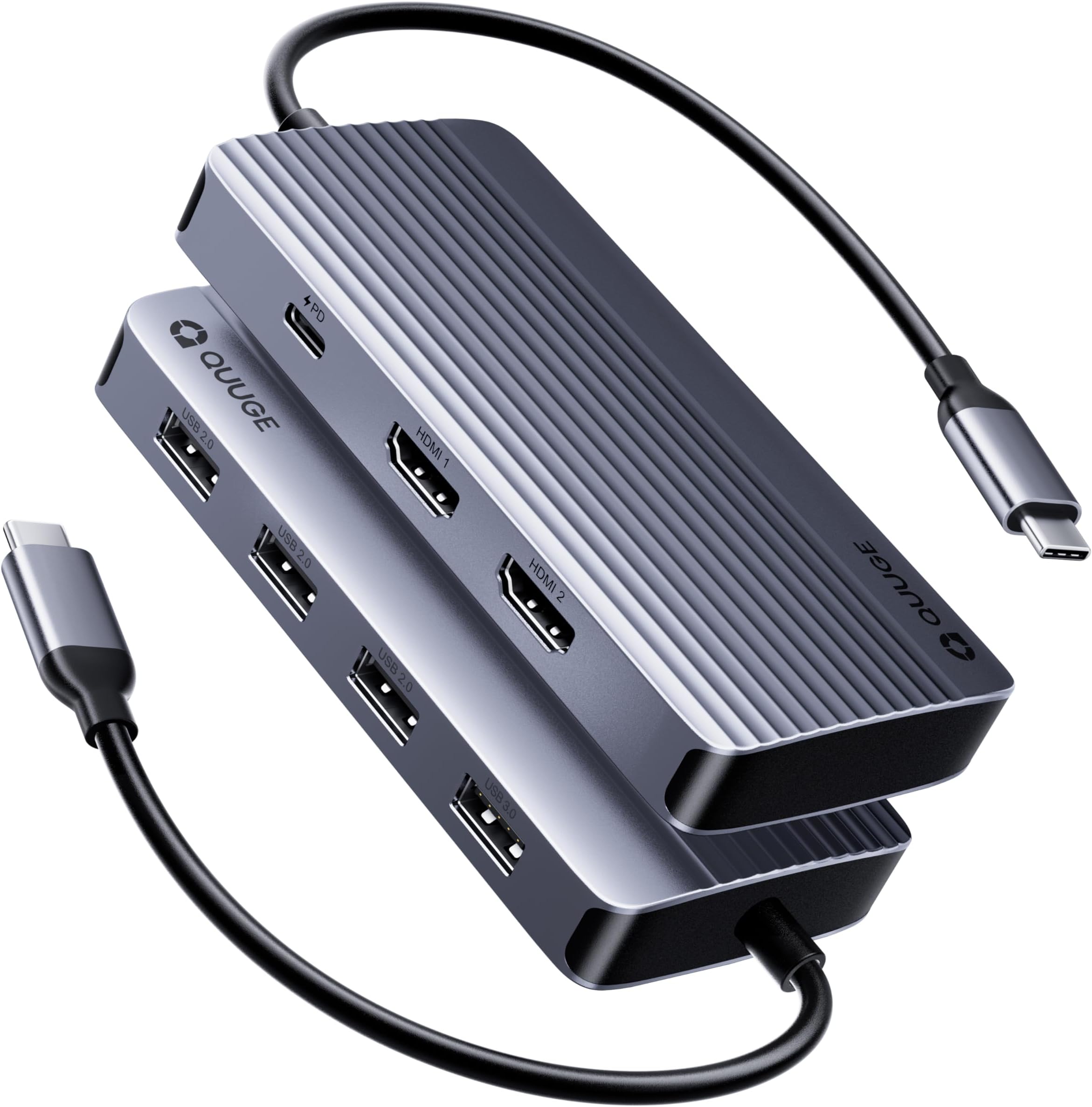 Amazon | USB C ハブ hdmi 2つ Dual Display ドッキングステーション 7in1 MST デュアル 4K HDMI 拡張 リプル ディスプレイ 2畫面 HDMI ...